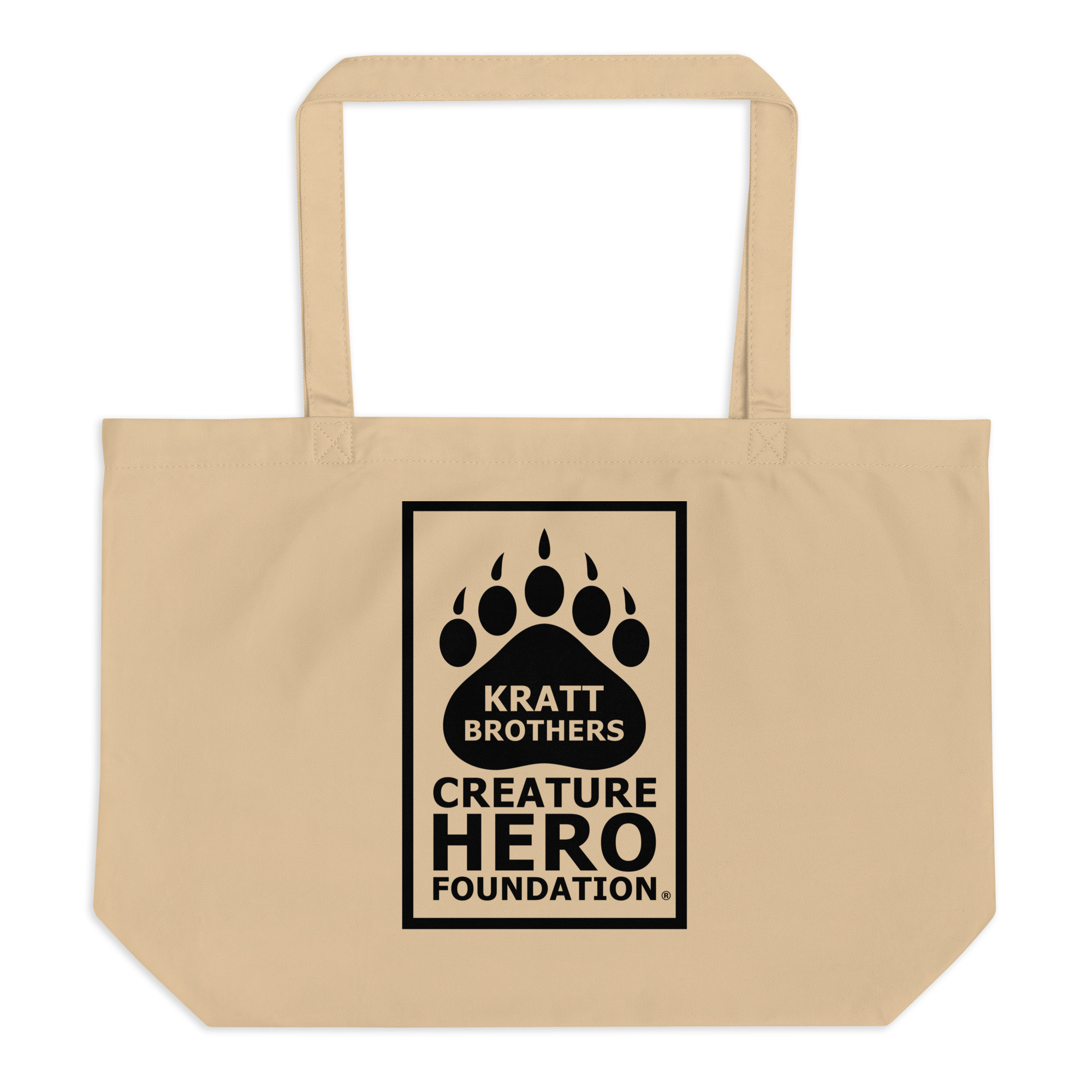 Large organic tote bag - Kratt Brothers Creature Hero Society
